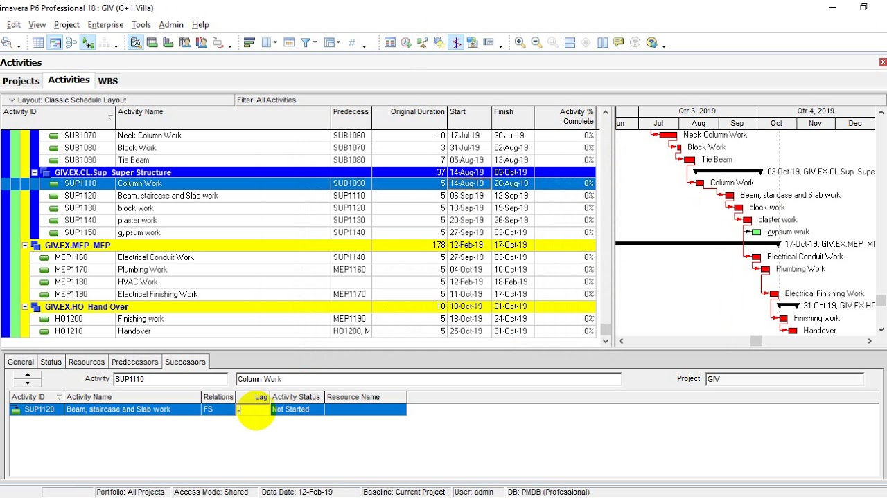 Introduction to PrimaVera : Adding leads and lags - YouTube