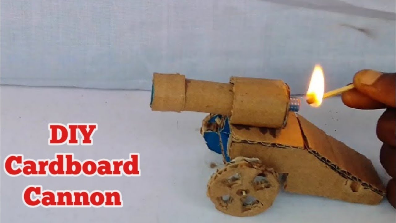 How to make a Cardboard Cannon || Diy Cardboard Cannon - YouTube