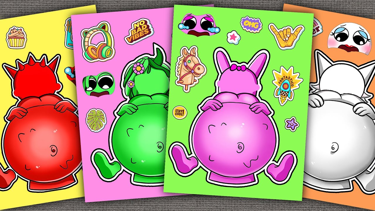 👽 Are SPRUNKI characters pregnant? 👹 SPRUNKI Stickers - Decorate with ...
