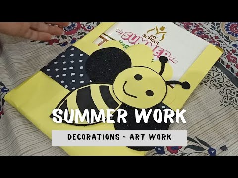Summer Work Decoration Ideas💡| Summer Pack Cover📔| Summer Pack Art Work ...