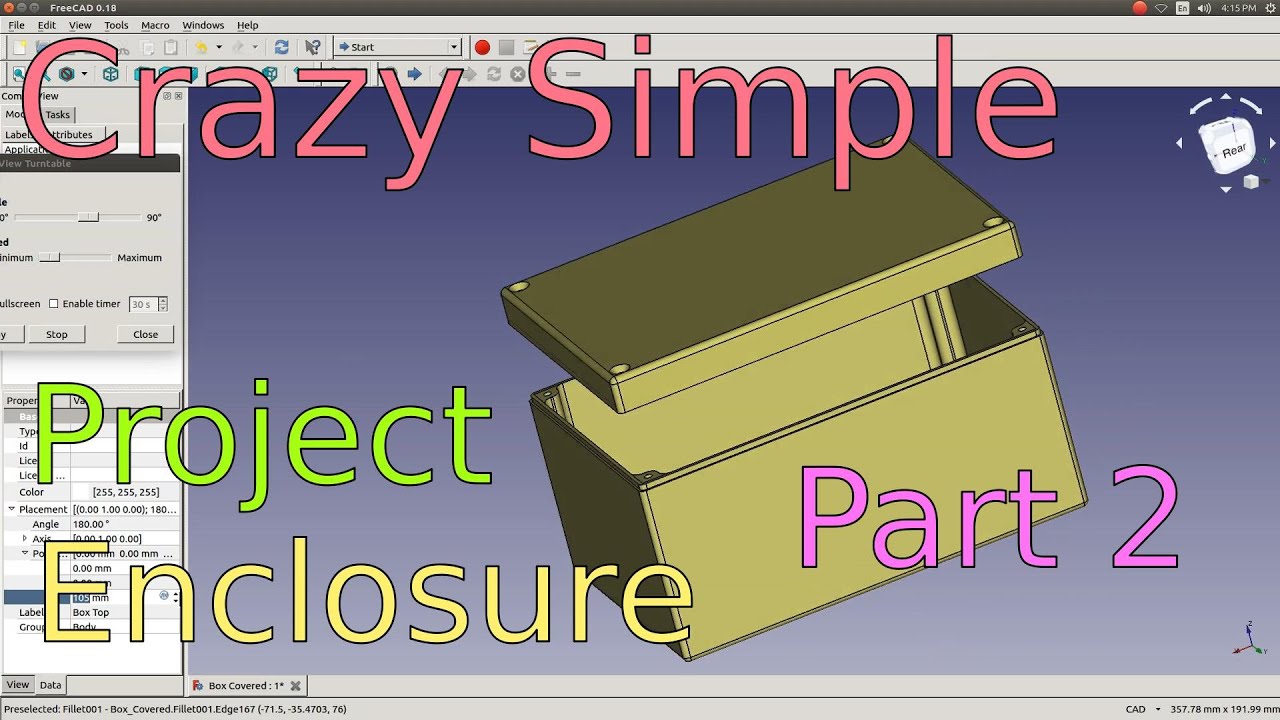 Crazy Simple 3D Printed Enclosure With FreeCAD 0 18 Parametric Design Crazy Simple 3D Printed Enclosure With FreeCAD 0 18 Parametric Design