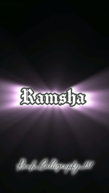 Ramsha name calligraphy #raabcalligraphy #art #viralreel #ytshorts # ...
