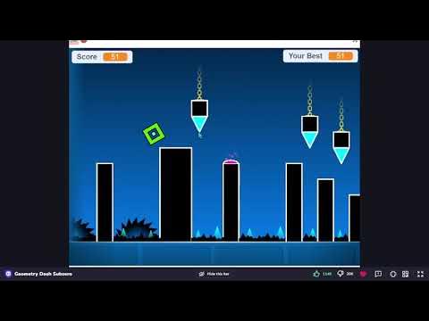 Playing the scratch version of Geometry Dash, Geometry Dash Subzero ...