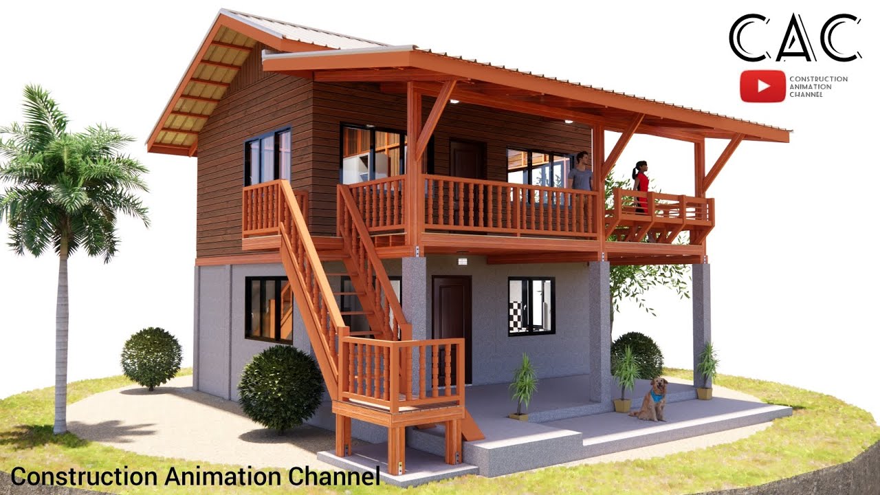 Simple Farmhouse | Tropical House | 7.0x8.5m | Two Bedroom - YouTube