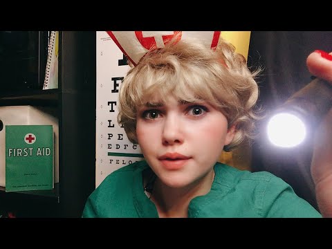 ASMR Nurse Tilly checks your blood pressure and tests your eyes. - YouTube