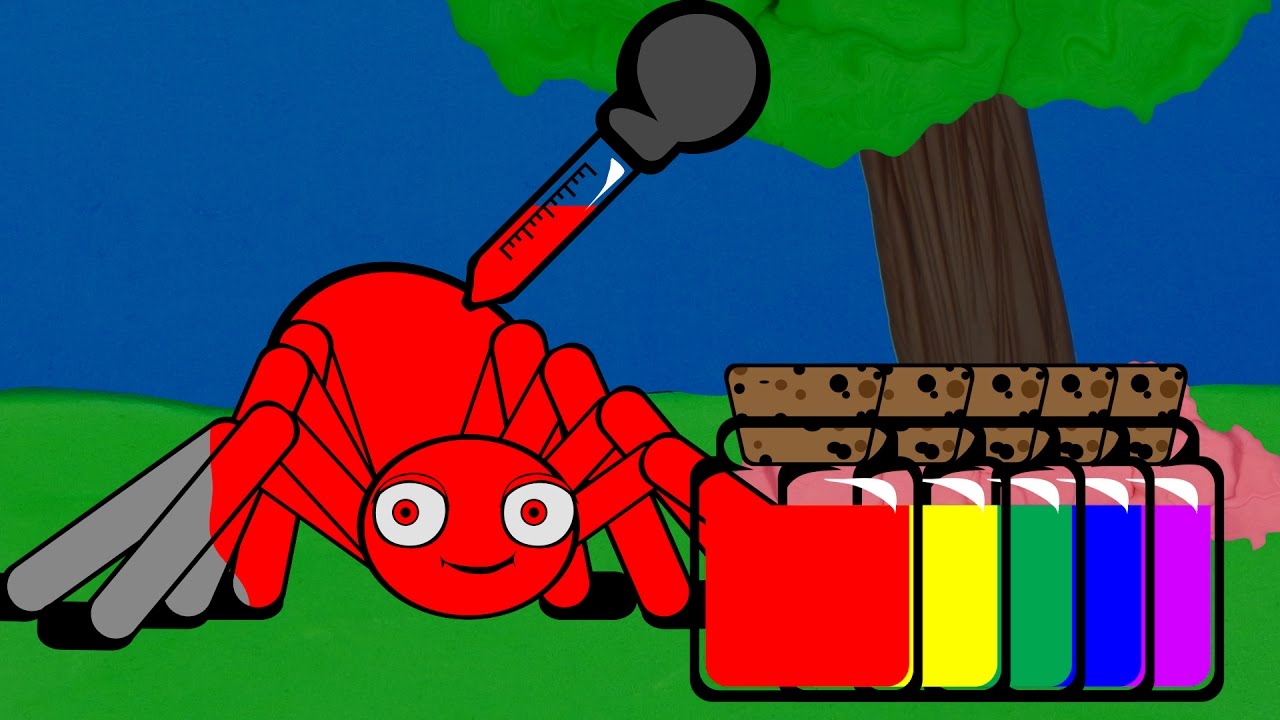 Itsy Bitsy Spider - Learn Colors - Nursery Rhymes for Kids - Tanimated ...