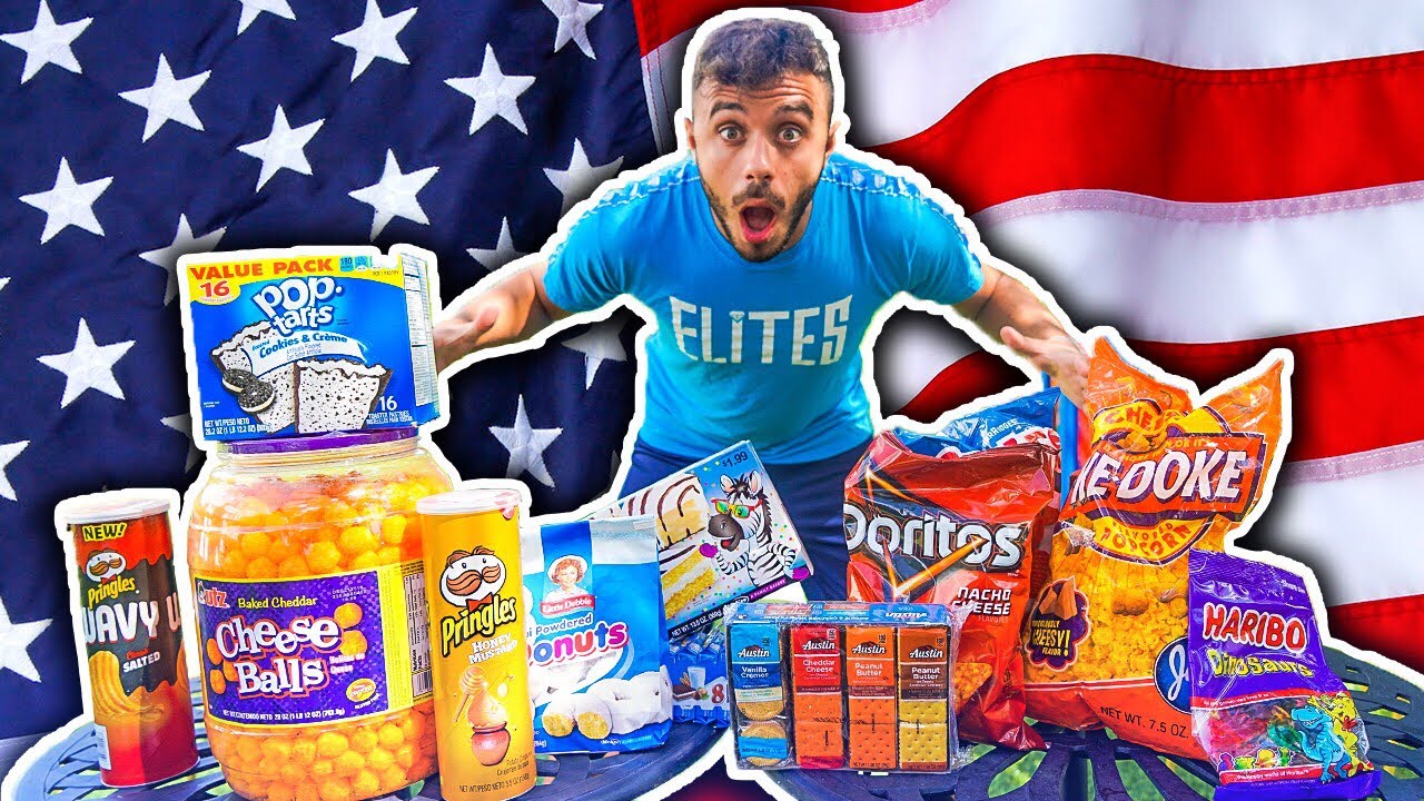 MANGIO TUTTI GLI SNACK AMERICANI!!! w/Elites - YouTube