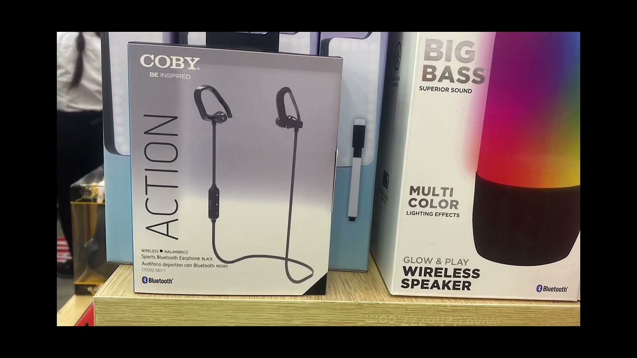 Coby Be Inspired Action Wireless Sports Bluetooth Earphone Black - YouTube