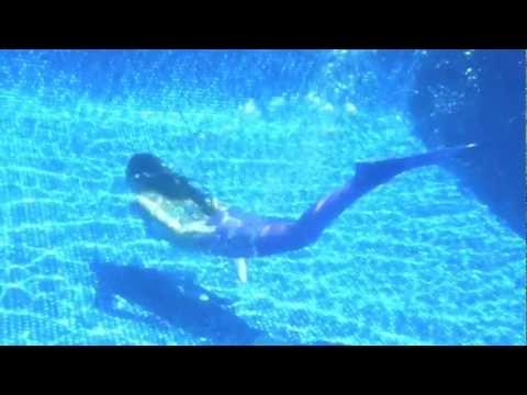 first swim in my mermaid tail!!!!! - YouTube