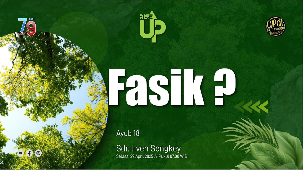 " Fasik ? " Renungan 79 Pagi 29 April 2025 - YouTube
