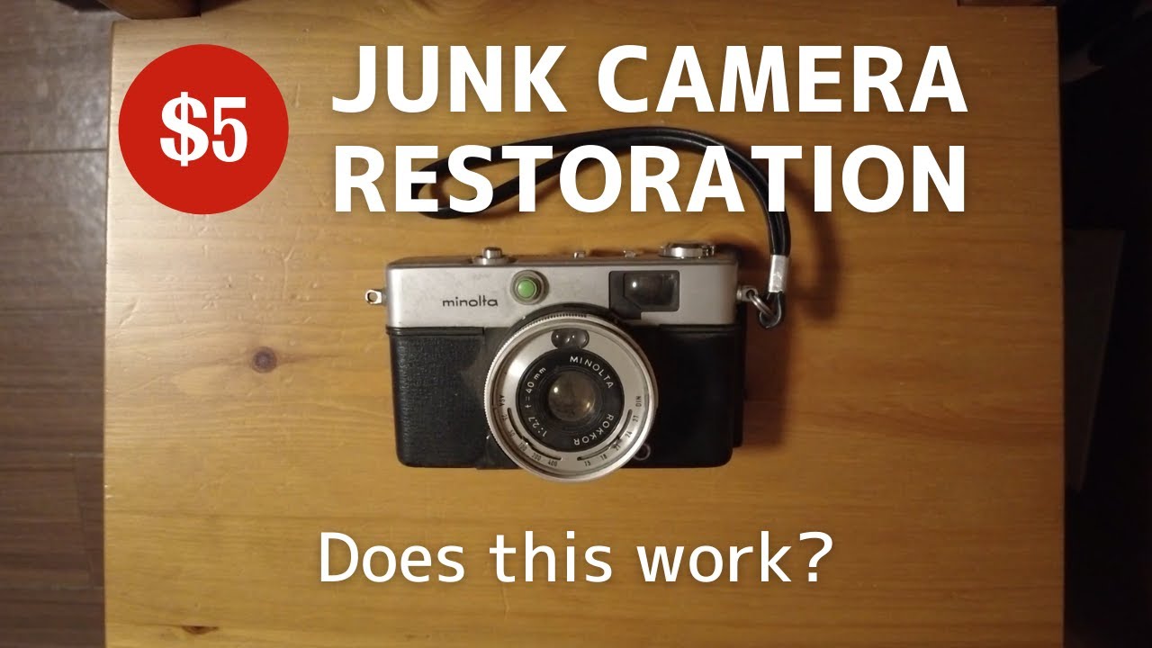 $5 Junk Camera | minolta Himatic C | Cleaning & Test Shooting - YouTube