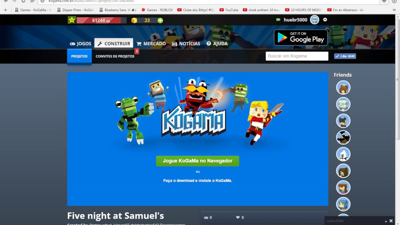 kogama batalha de construçãoft samrox - YouTube