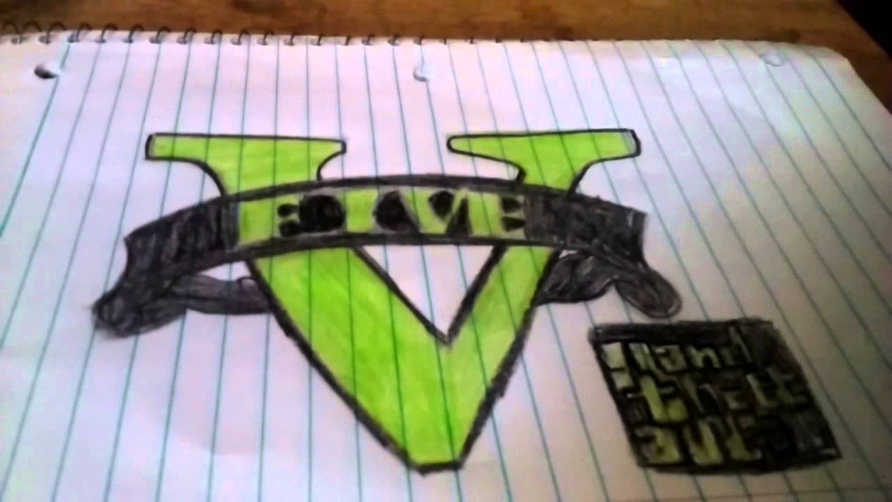 How to draw gta5 logo - YouTube