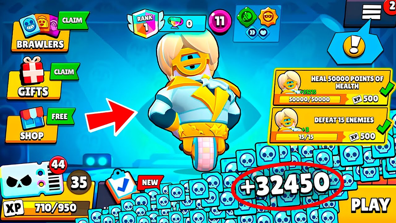 👼Complete 32,450 CREDITS QUEST With WOODRIVER STU | FREE GIFTS🎁 BRAWL ...