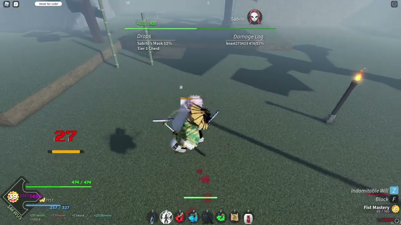 Sabito one combo with wind breathing [Project Slayers] - YouTube