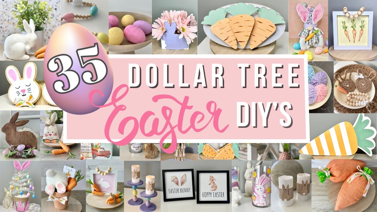 35 DOLLAR TREE Easter 2024 DIYs | Easy High End Easter Dollar Tree DIY ...
