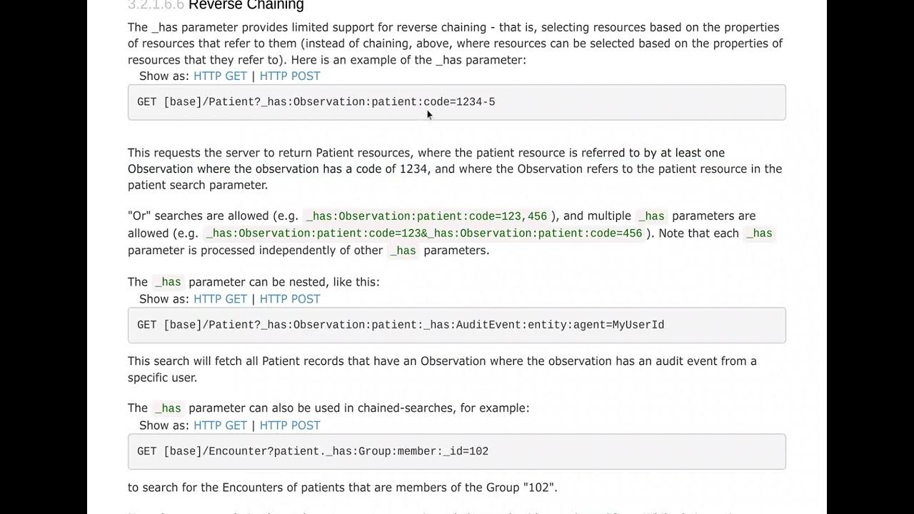 HL7 FHIR Search - Reverse Chaining - YouTube
