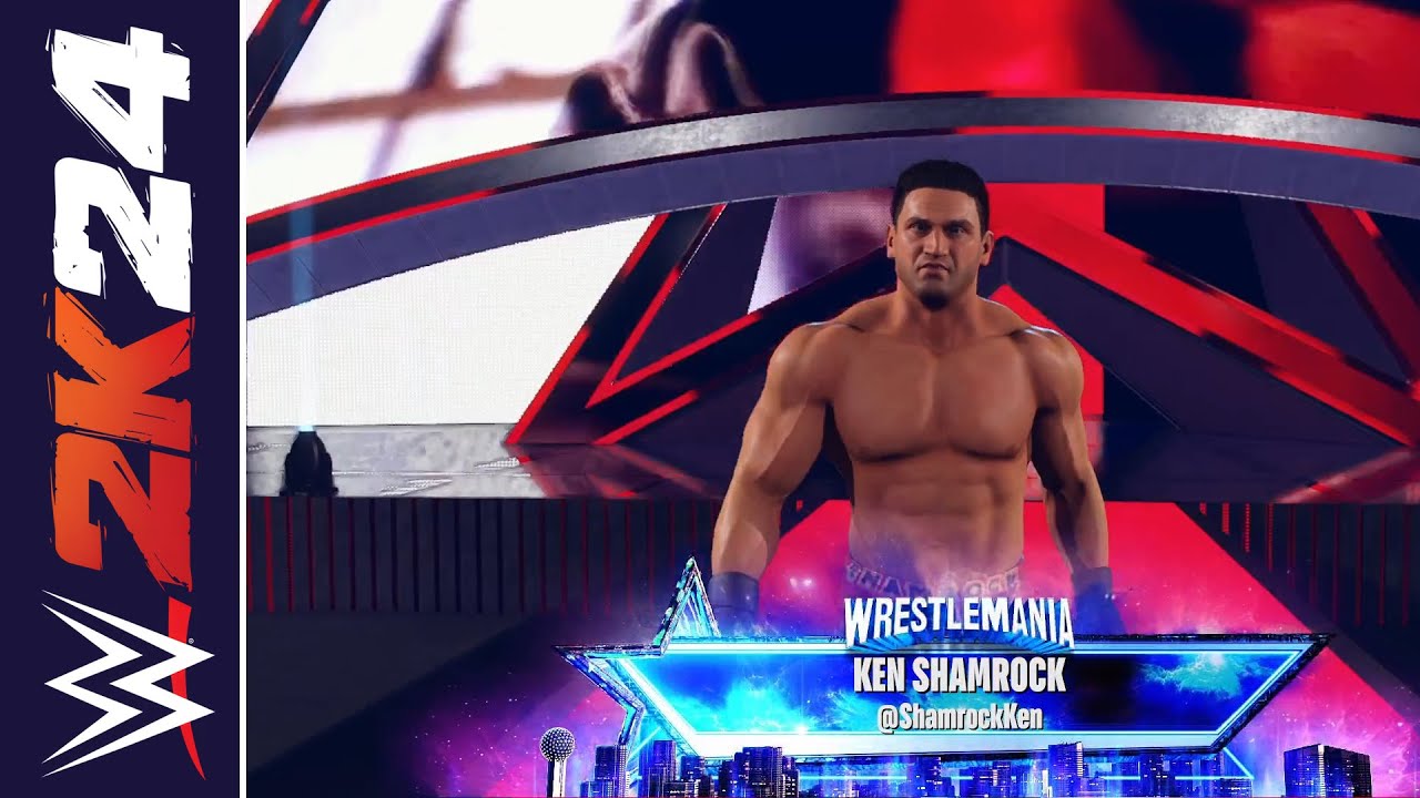 WWE 2k24 Ken Shamrock Entrance Signature Finisher Moveset - YouTube