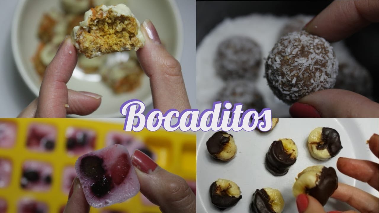 4 recetas de Bocaditos Saludables - YouTube