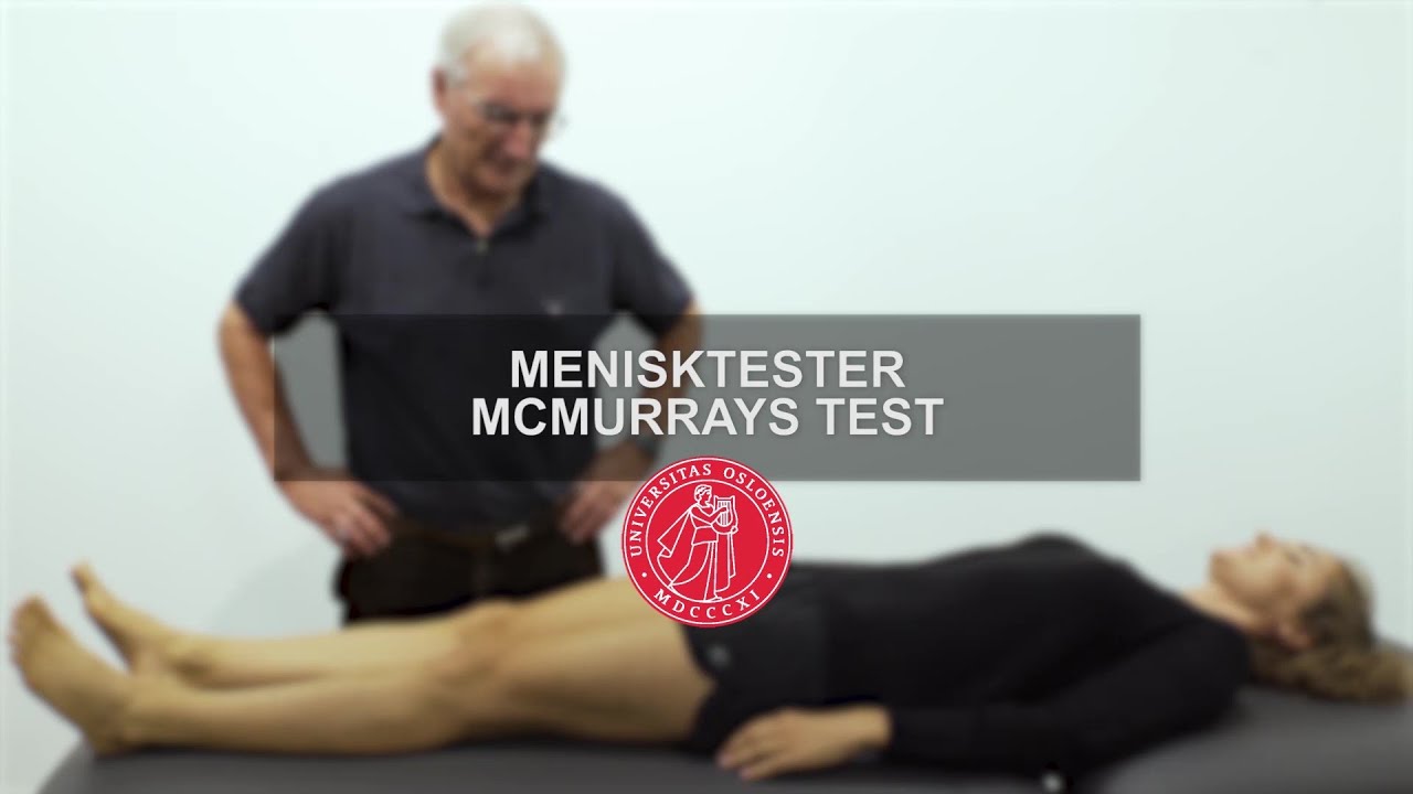Menisktester Mcmurrays test - YouTube