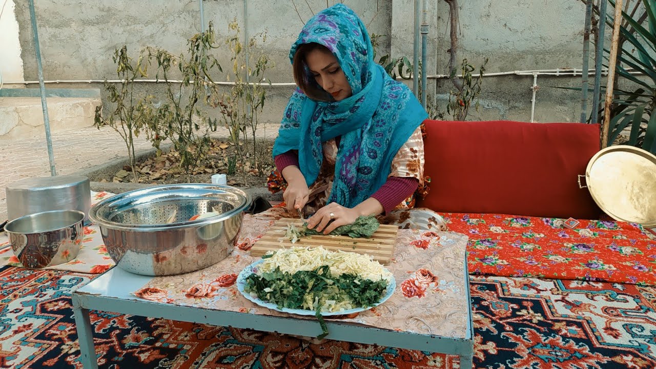 Sabzi Qormeh ! Cooking traditional Iranian food in the village - YouTube