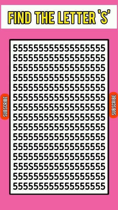 Find the letter 'S' | Find the hidden letter #shorts - YouTube
