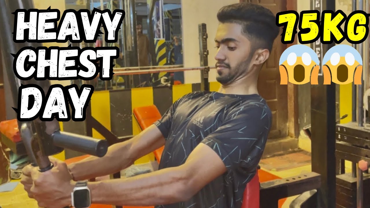 Heavy Chest Day First Time 75Kg || Exercise in Ramadan😱😱 - YouTube