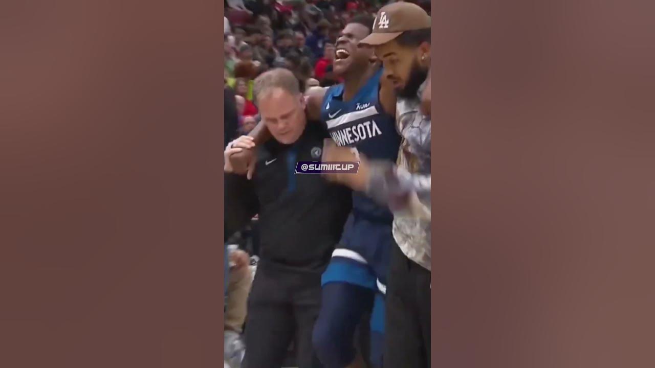 😱 Anthony Edwards SCARY Ankle Injury (Carried to Locker Room) vs Bulls #shorts - YouTube