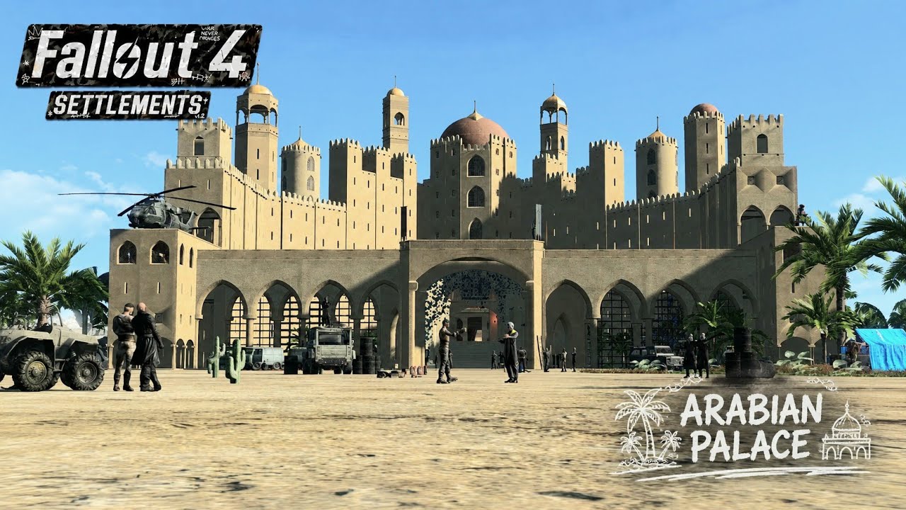 SPENT WEEKS building this PERSIAN PALACE Settlement in Fallout 4! - YouTube
