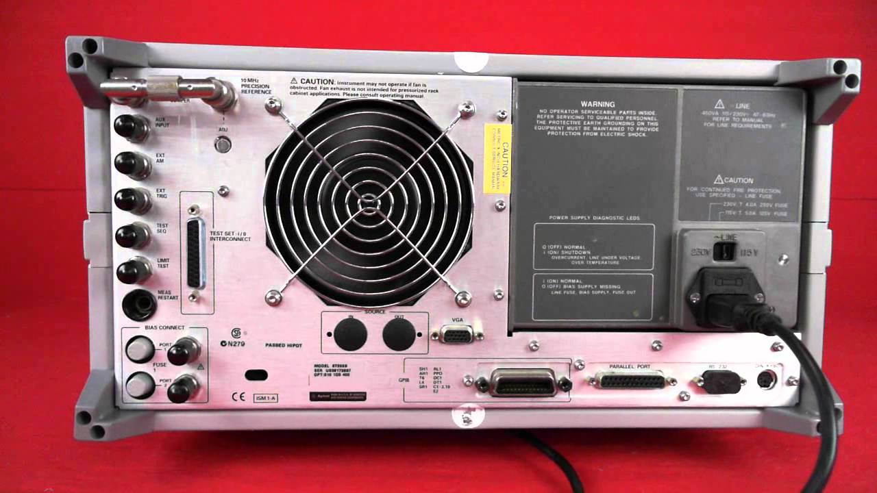 Agilent 8720ES-010-1D5-400 Vector Network Analyzer, 50MHz to 20GHz, For Sale - YouTube