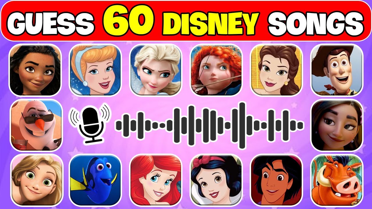 Guess The DISNEY CHARACTERS By 60 DISNEY SONGS |Who's SINGING? Elsa ...