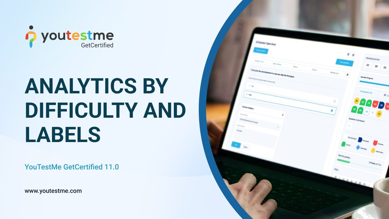 YouTestMe GetCertified 11.0 - Analytics by Difficulty / Labels - YouTube