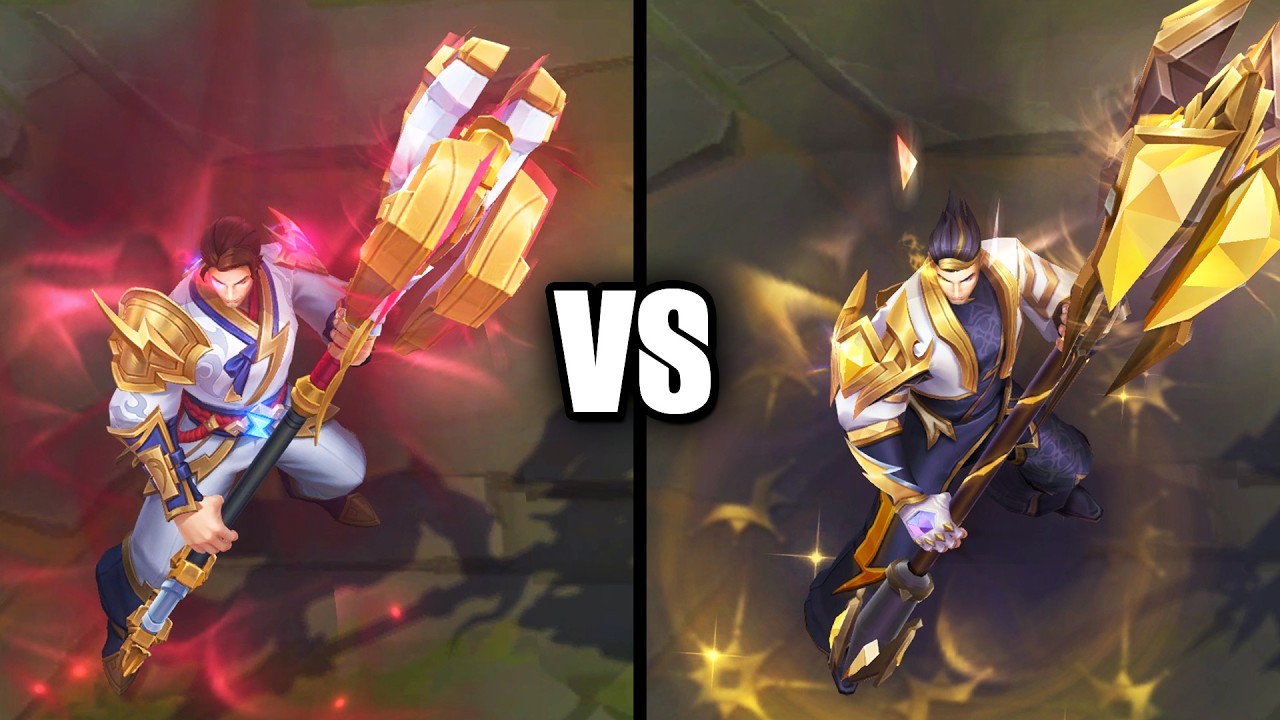 T1 Jayce vs Prestige T1 Jayce Skins Comparison (League of Legends ...