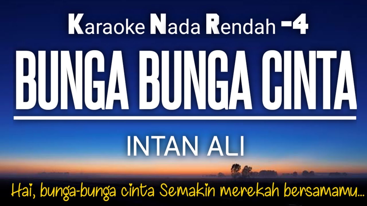 Bunga Bunga Cinta | Karaoke Nada Rendah -4‼️ - YouTube