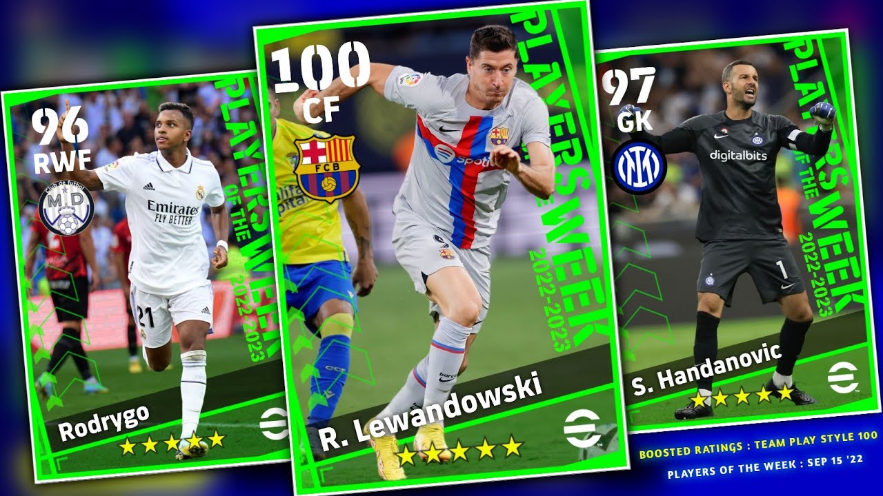 POTW: Worldwide Sep 15 '22 Players Max Ratings In eFootball 2023 Mobile ...