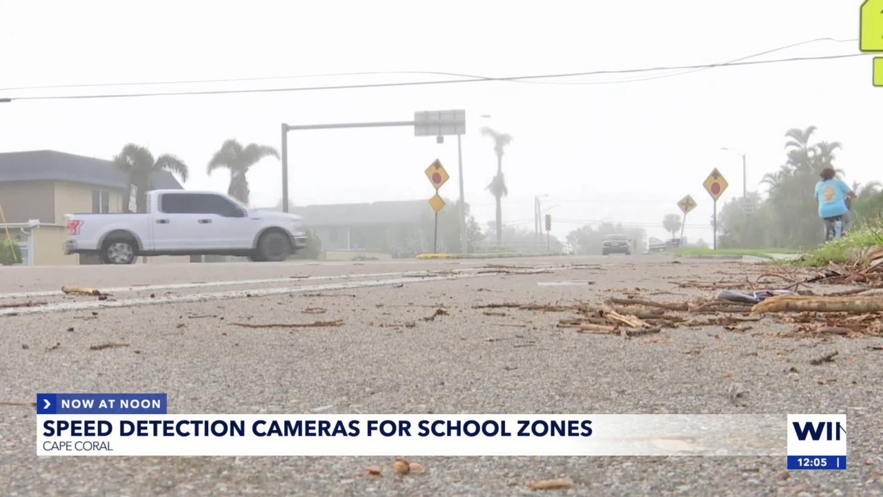Speed detection cameras for school zones in Cape Coral - YouTube