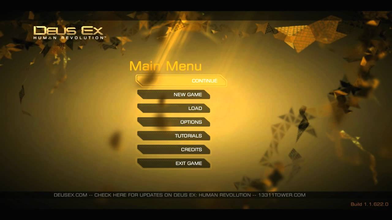 Deus Ex: Human Revolution Menu Screen - YouTube