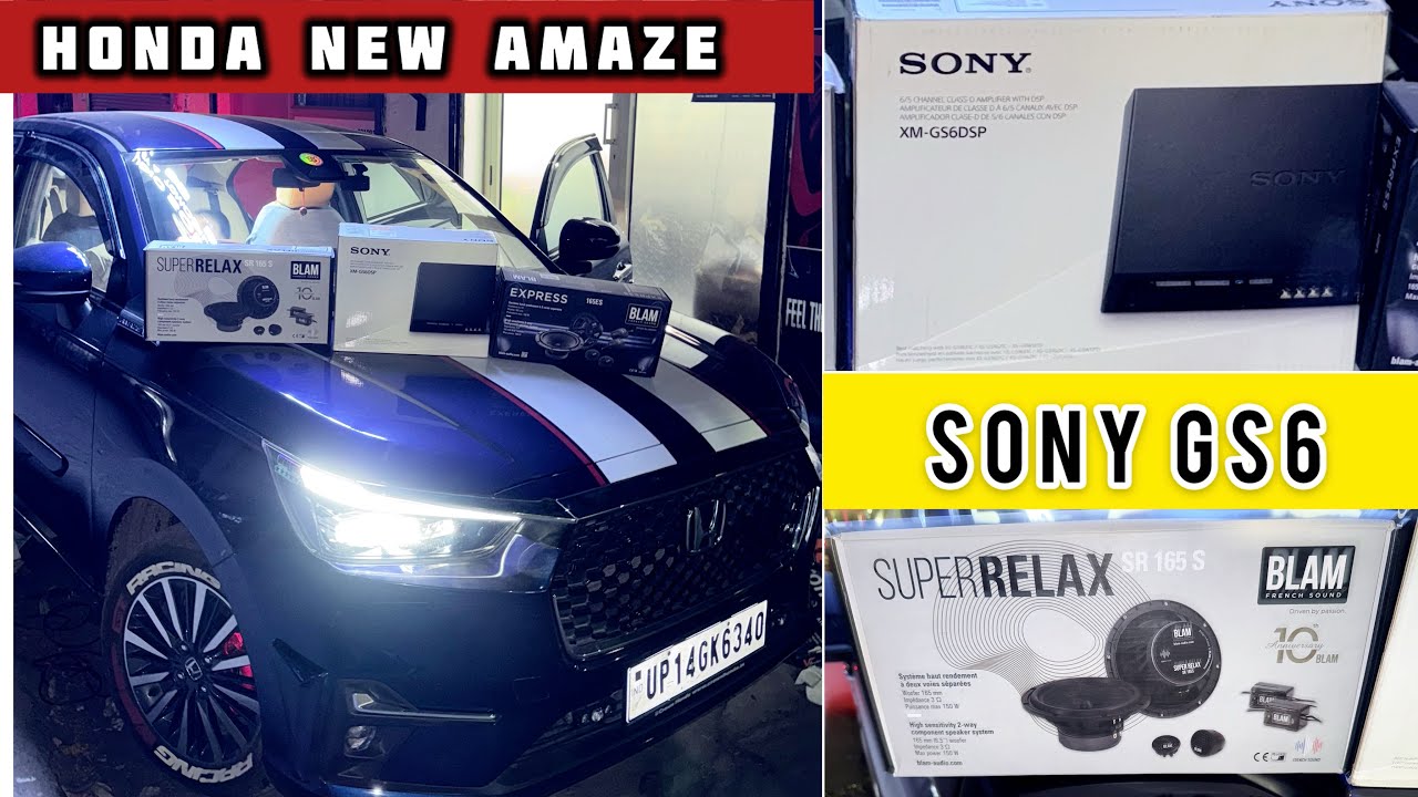 HONDA NEW AMAZE 2025: Best Car Audio Under ₹50k | Blam Super Relax 165 ...