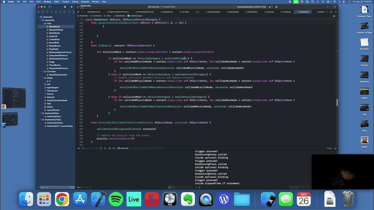 SpriteKit iOS Game Development Deciding to Handle Collisions Depending On Bit Masks 12.26.2024 ...