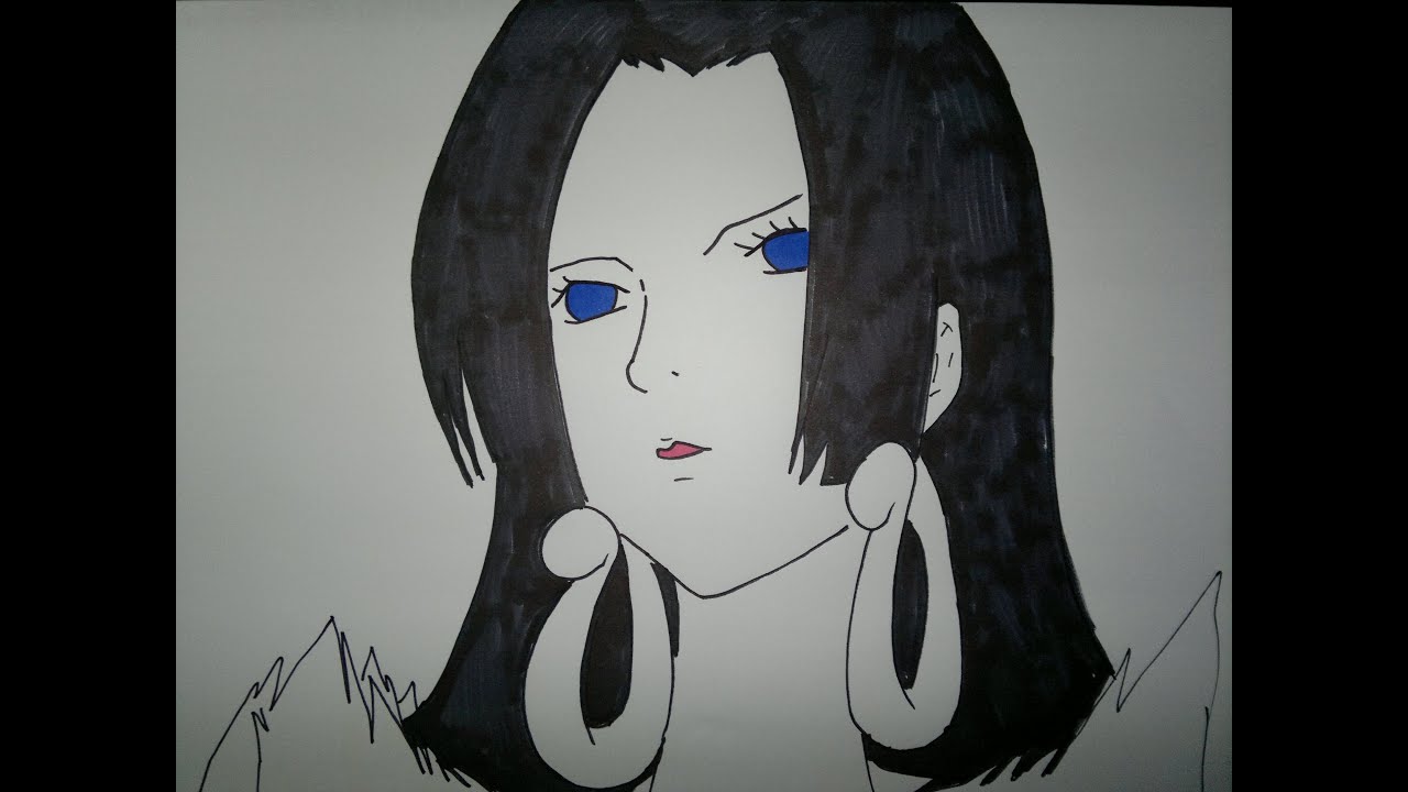 Drawing Boa Hancock.ボア·ハンコックを描いて. - YouTube