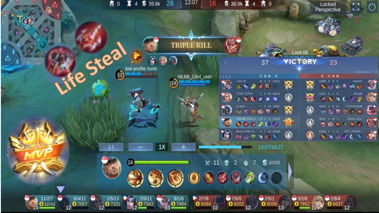 MLBB CLINT - 14-3-9 EPIC TO LEGEND RANK - YouTube