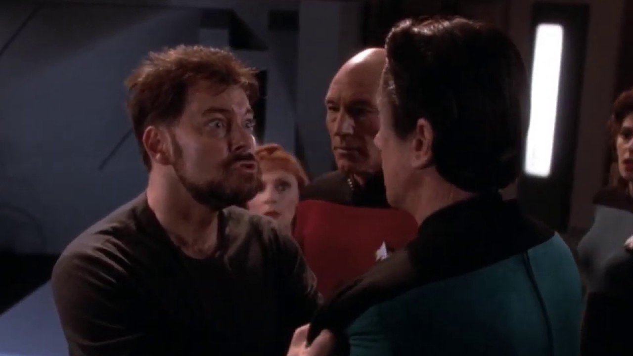TNG Riker "who are you?" funny scene - YouTube