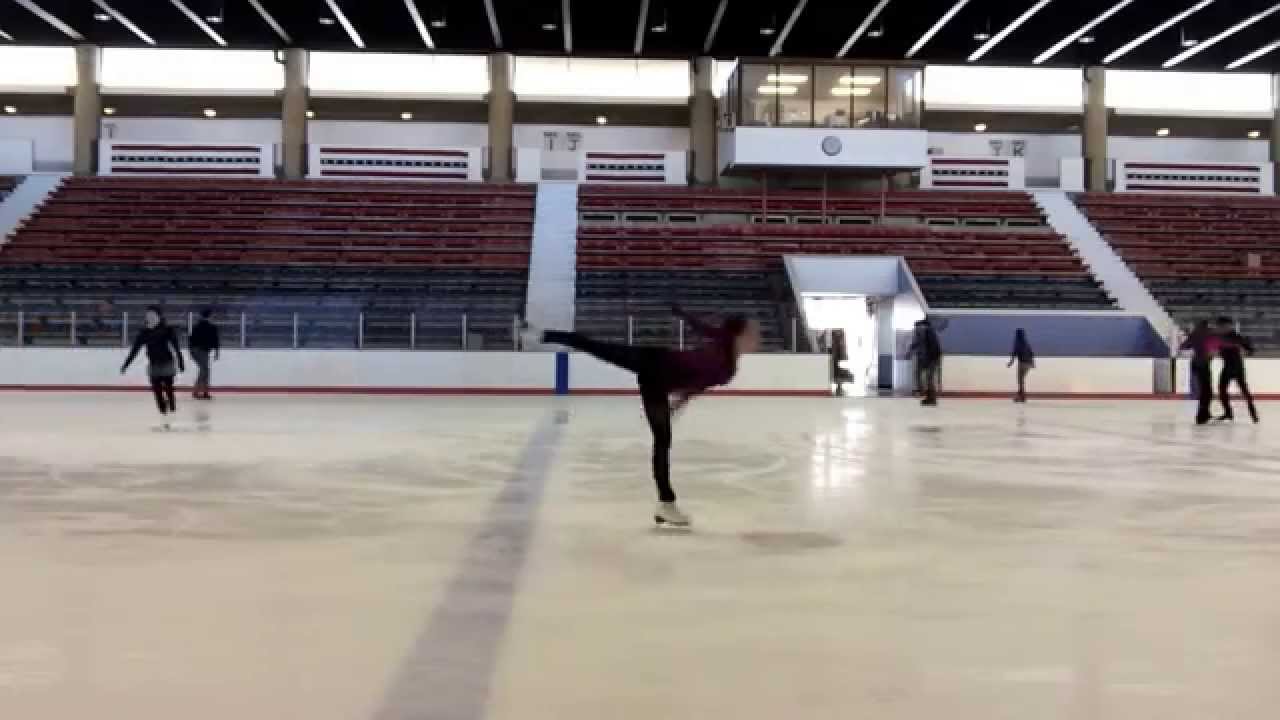 Back camel spin - YouTube