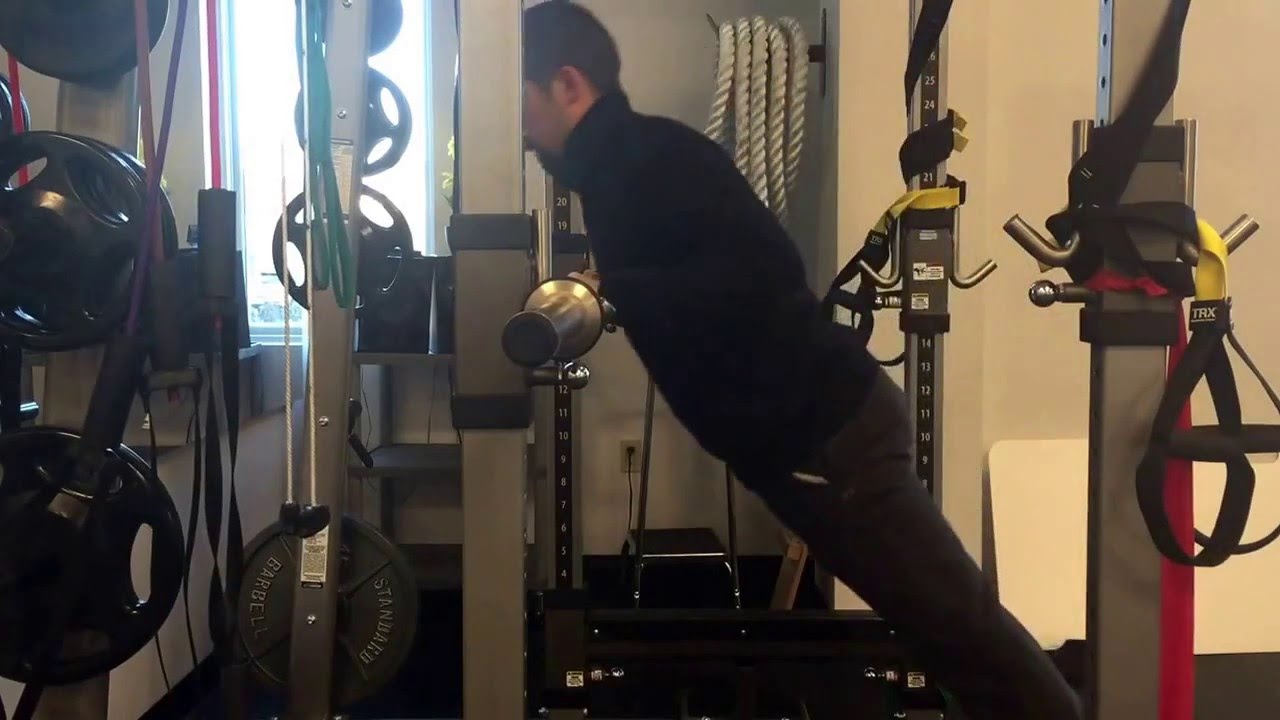 Squat Rack Elevated Push-Up - YouTube