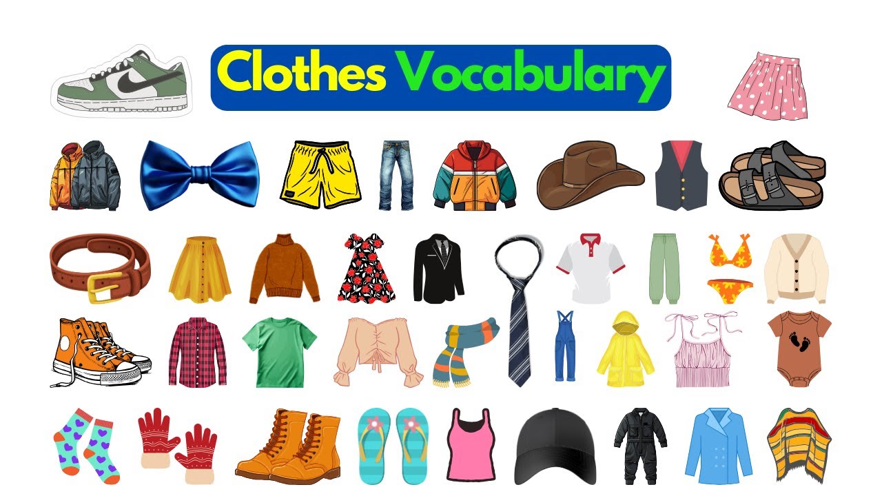 ️Clothes Vocabulary | 100+ Items of clothes Very Important To Learn ...