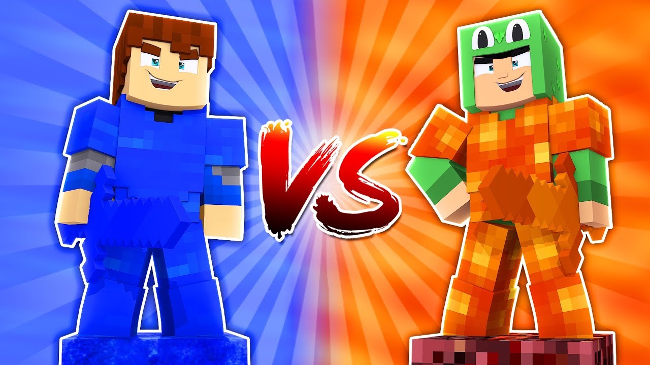 LAVA ARMOR VS WATER ARMOR CHALLENGE- Minecraft - YouTube