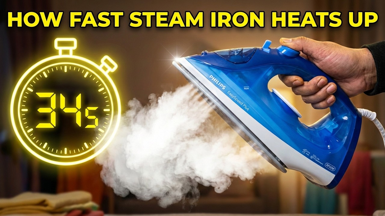 How fast a steam iron heats up - comparison of 1300 watt and 2200 watt ...
