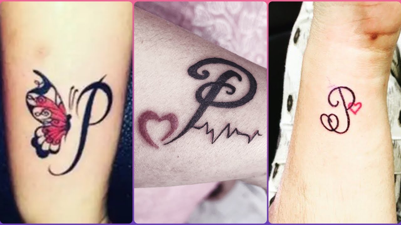 Letter P Tattoo With Heart