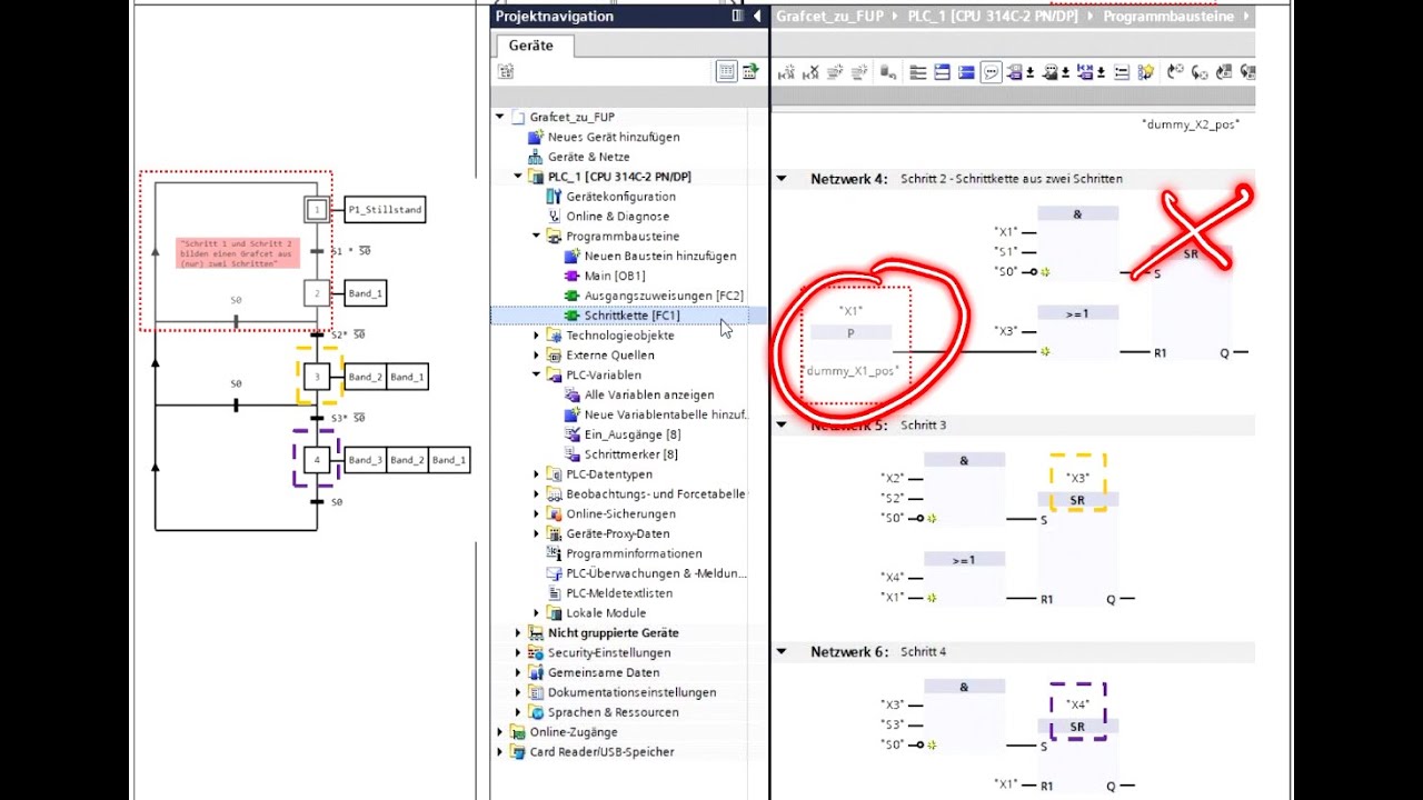 GRAFCET 027 GRAFCET to FUP FBS - YouTube