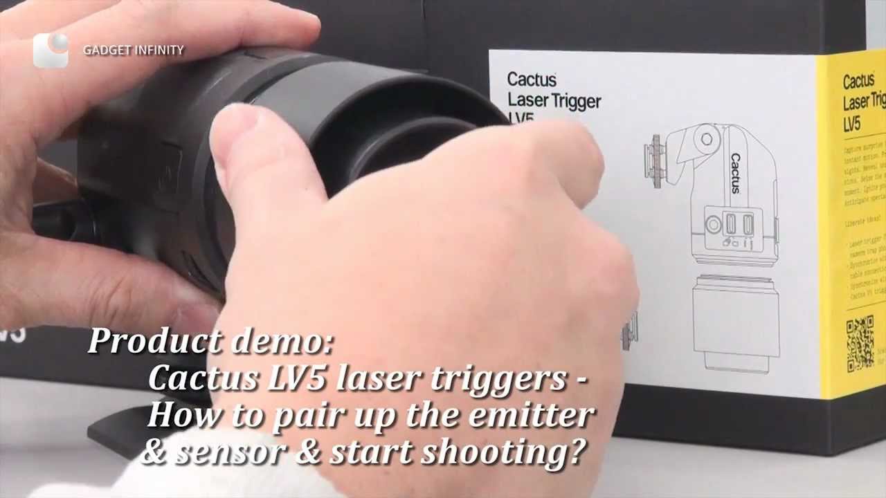 Product demo: Cactus LV5 laser triggers - How to pair up the emitter ...